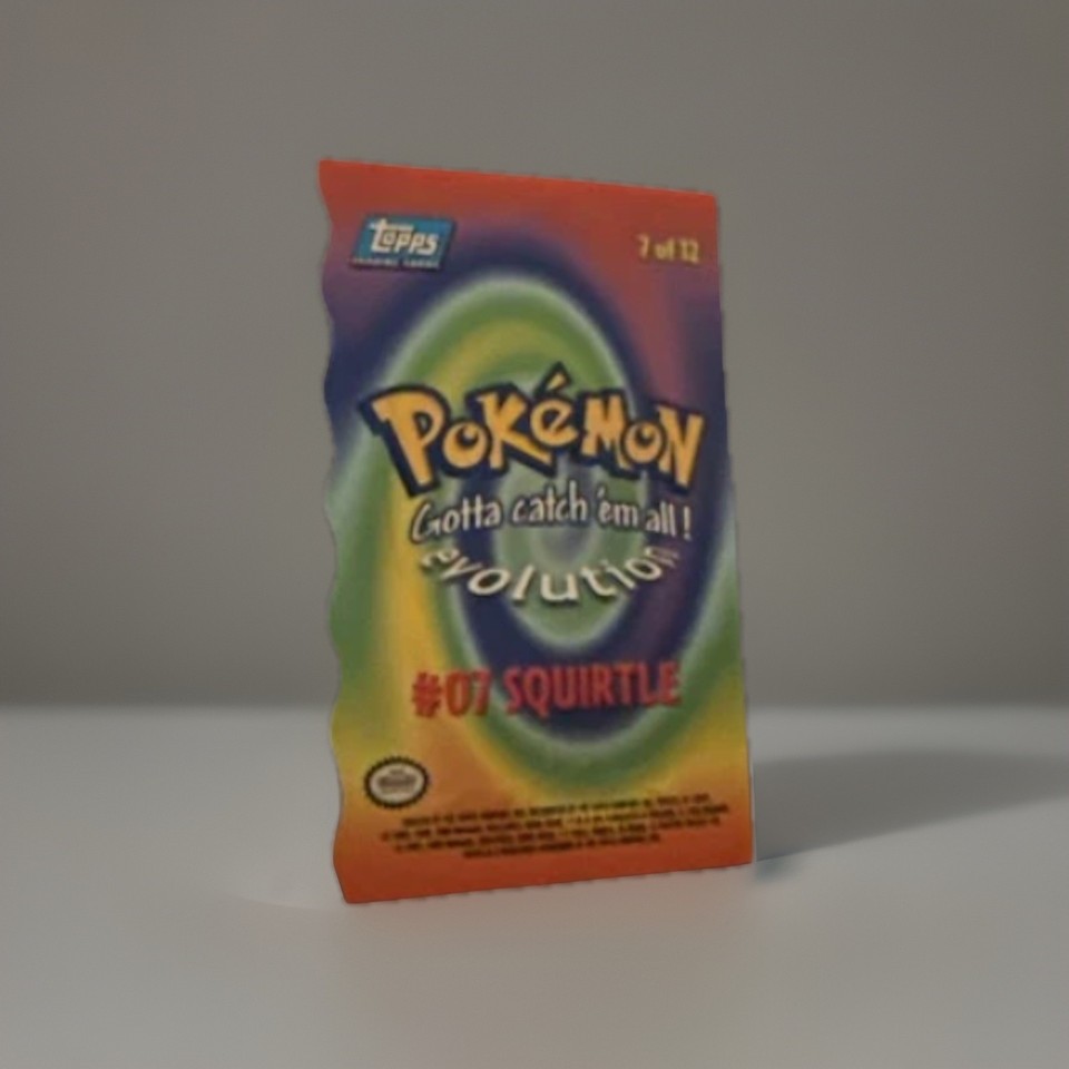 1999 Topps Pokemon Movie Edition #07 Squirtle Evolution Die-Cut #7 Blue ...