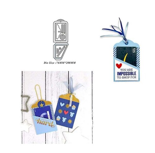 Label Card Slot Metal Die Cutting DIY Scrapbooking Photo Album ...