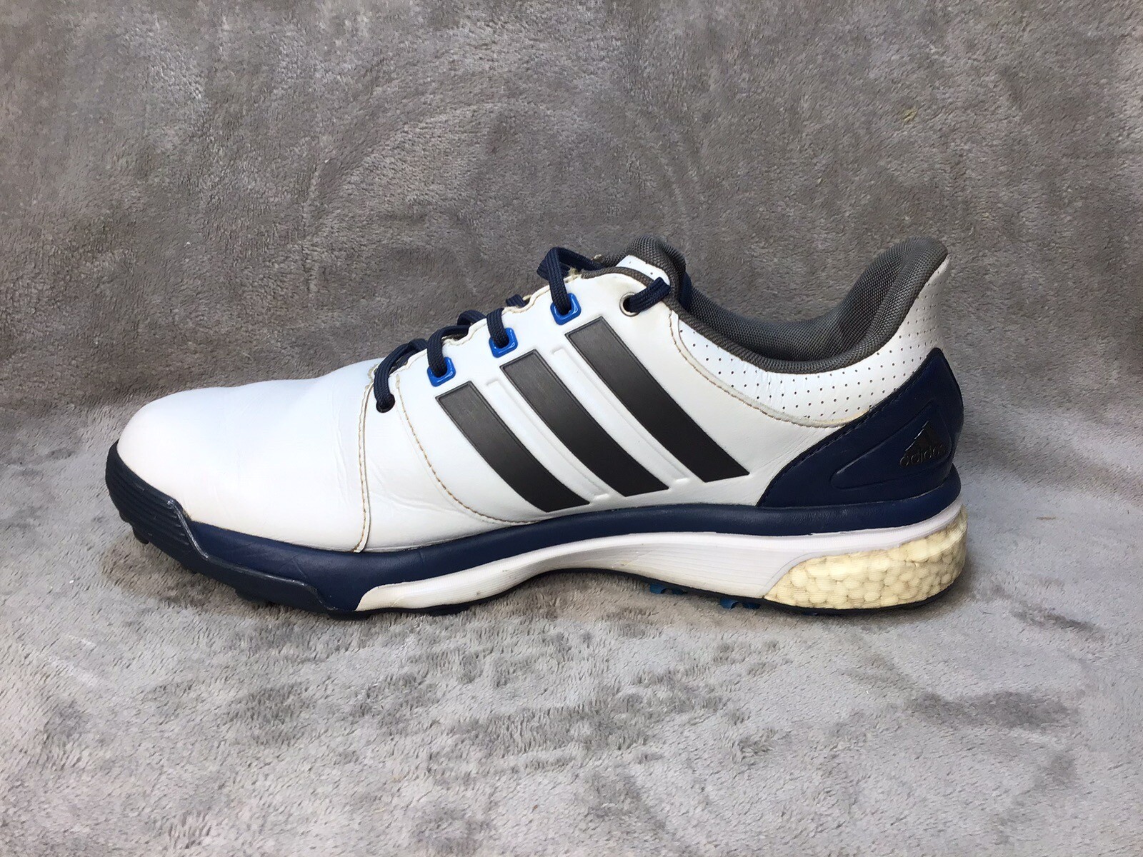Adidas Adipower Boost Golf Shoes White Blue Q44661 Me… - Gem