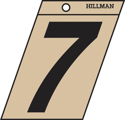 Hillman 2-In. Adhesive Black & Gold House Number 7 | eBay