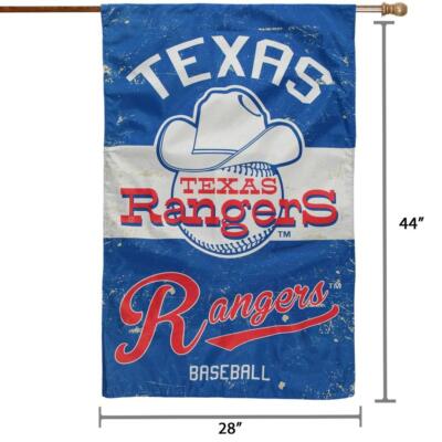 Too Cool! New Texas Rangers RETRO Logo 28" x 44" Vintage Linen House ...