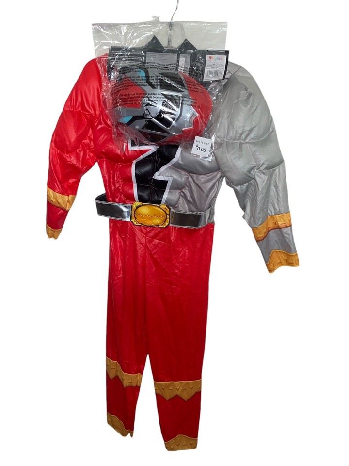 Halloween Saban's Power Rangers Red Ranger Child Costume Muscle Chest ...