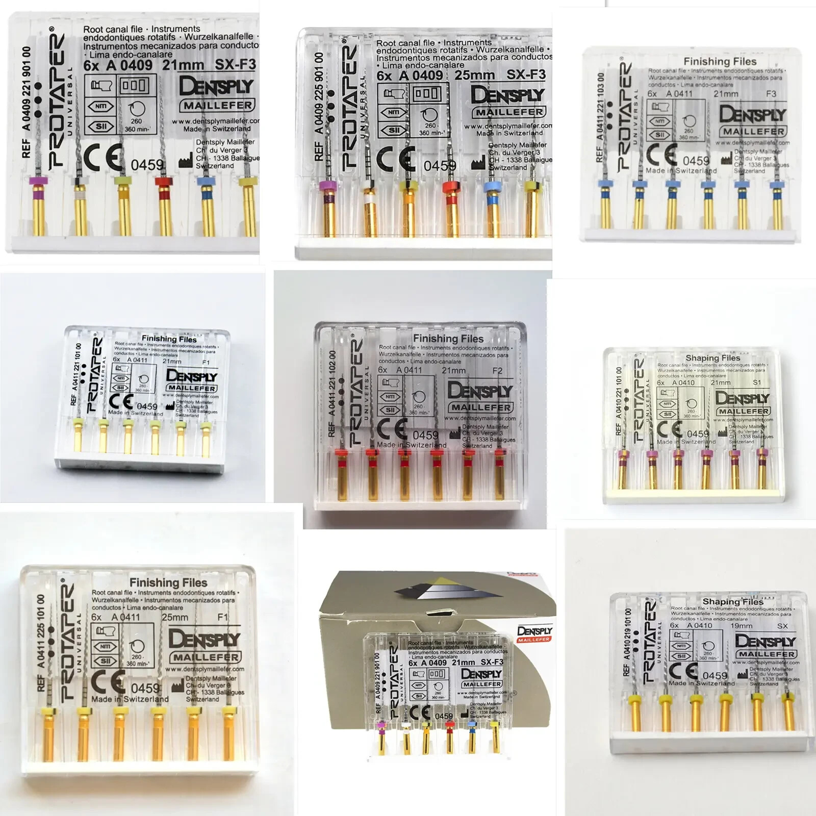 Dentsply Rotary ProTaper Universal NiTi Files- Many sizes | eBay