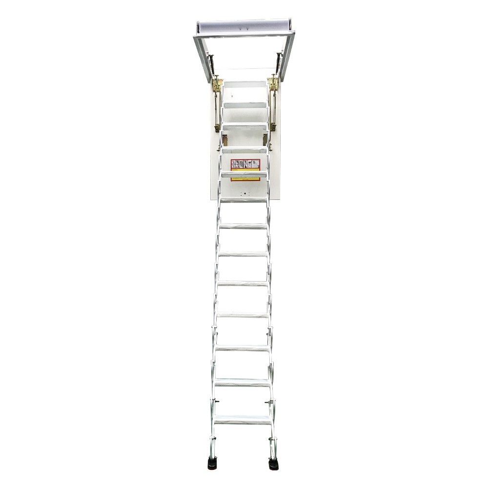 10.5ft Attic Ceiling Ladder 27.5 x 47 in Foldable Stairs Carbon Steel ...