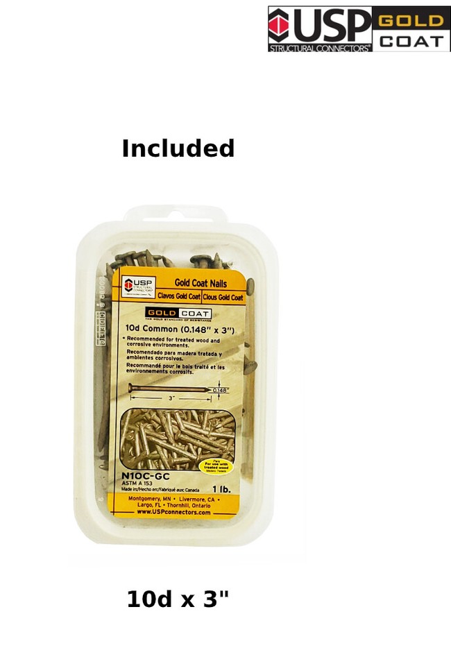 Angle Clip AC7-GC 1-5/16" X 6-15/16" USP Gold Coat - 10 pack | eBay