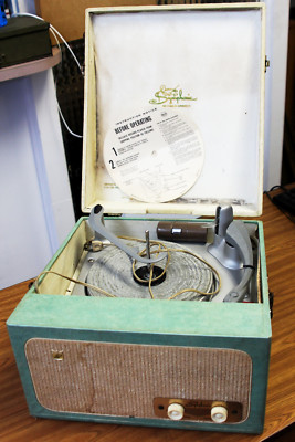 Vintage Symphonic 1616 Record Player Portable Turntable w/Speakers ...