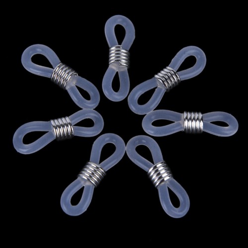 100Pcs Eye Glasses Spectacle Chain Strap Holder Rubber Loop Ends DIY ...