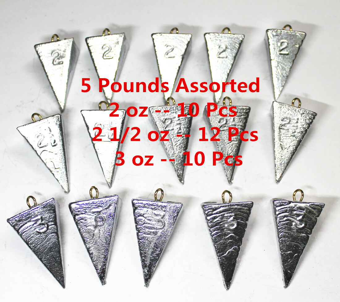 5 LB Pyramid Sinkers Fishing Sinkers - assorted weights - select | eBay