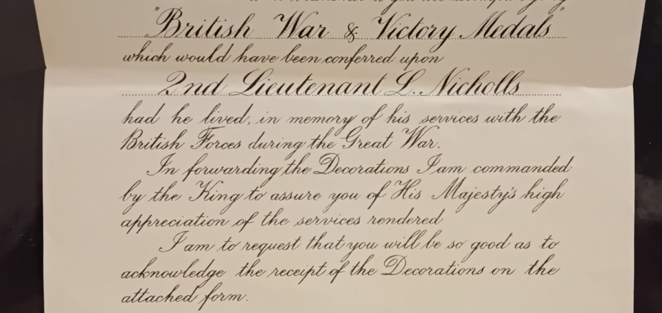 1923 Condolence Letter Re WW1 From the British War Office Letter AG 10 ...