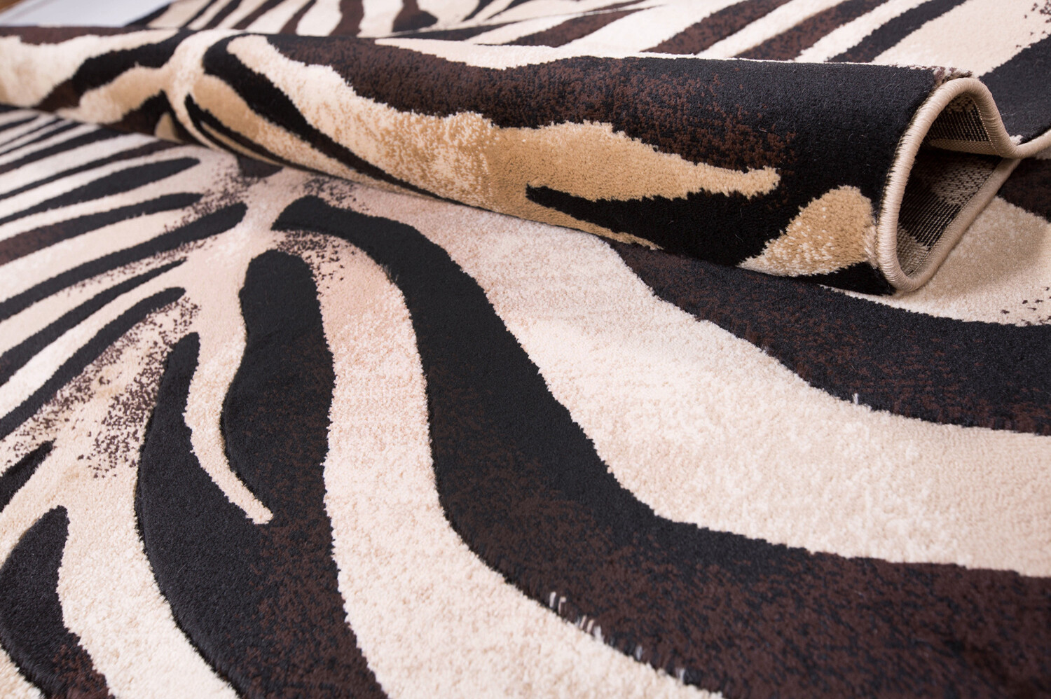 Modern Zebra Stripes Area Rug 2x3 Animal Skin Print Carpet- Actual 1' 6 ...