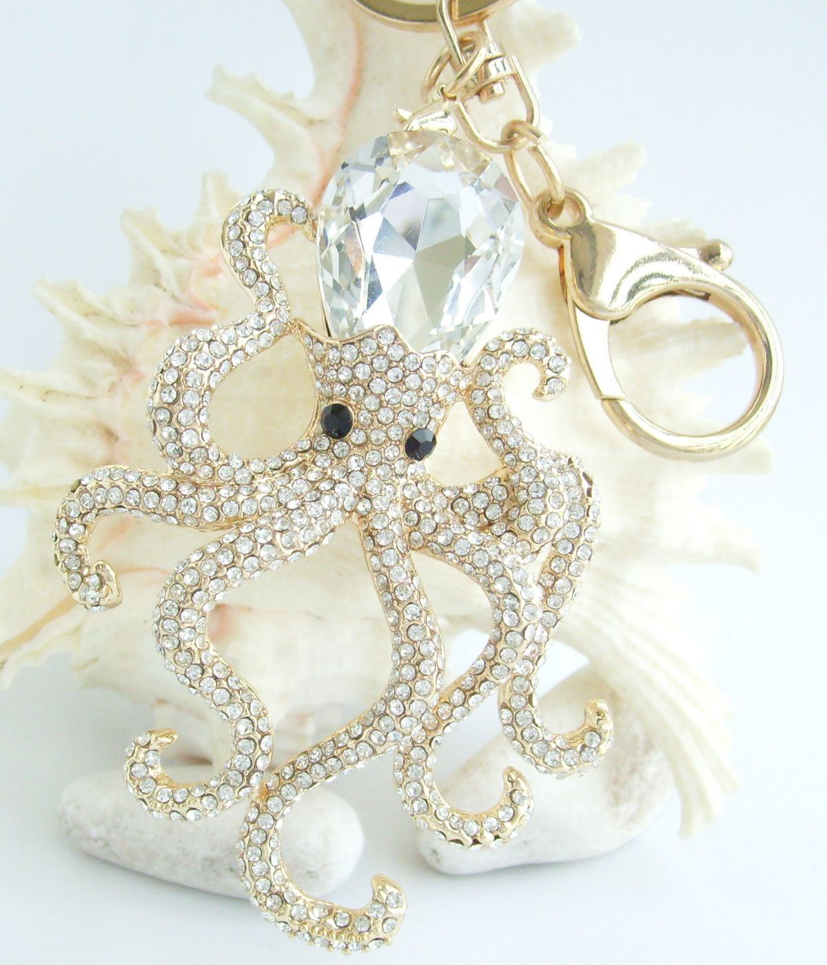 Charming Animal Octopus Keychain Pendant Austrian Crystal KP05097 | eBay