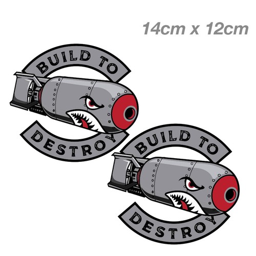 Shark Bomb Destroyer Large Laptop , Car Vinyl Sticker | eBay