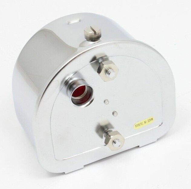 Chrome 'D' Lamp, full red glass lens - Equivalent to the Lucas ST51 ...