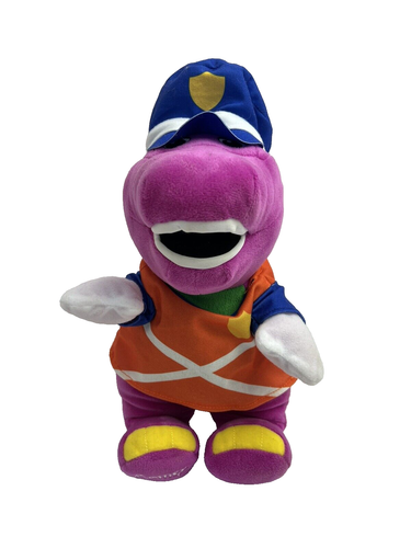 Fisher-Price Barney Crossing Guard Plush Toy Doll 2017 Barney & Friends ...