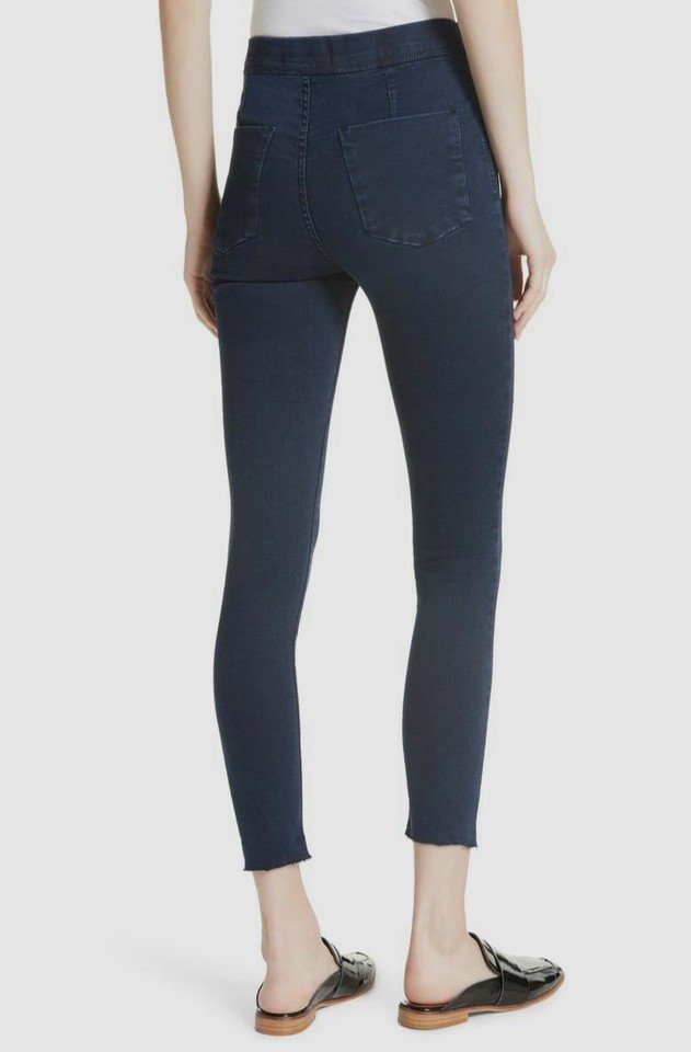$160 New Free People Women's Blue Raw Hem High Rise Denim Jeggings Size ...