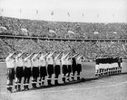 The England team join the German team in giving the Nazi Salute be- Old ...