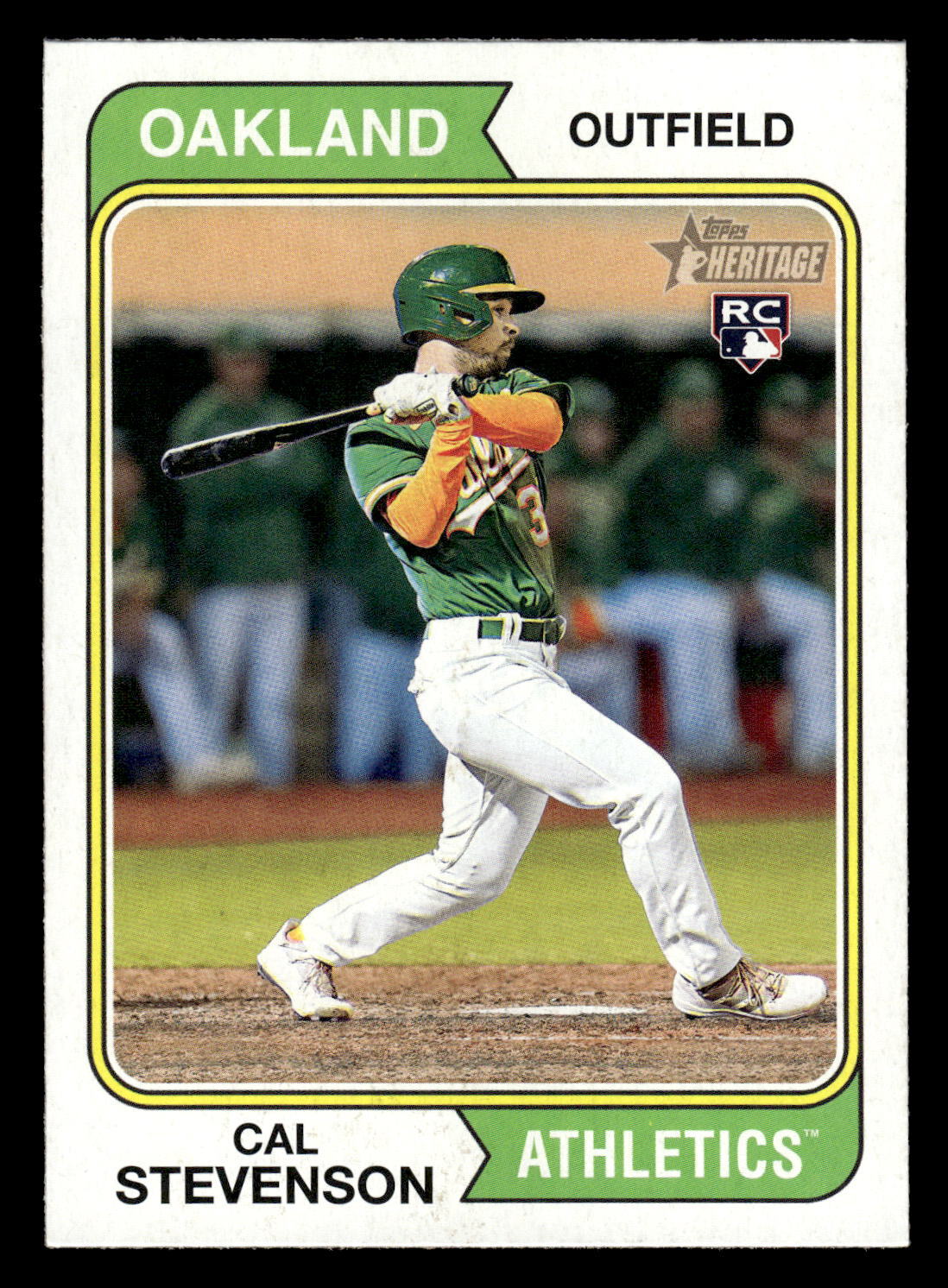 2023 Topps Heritage RC Cal Stevenson #176 Baseball Rookie Oakland ...