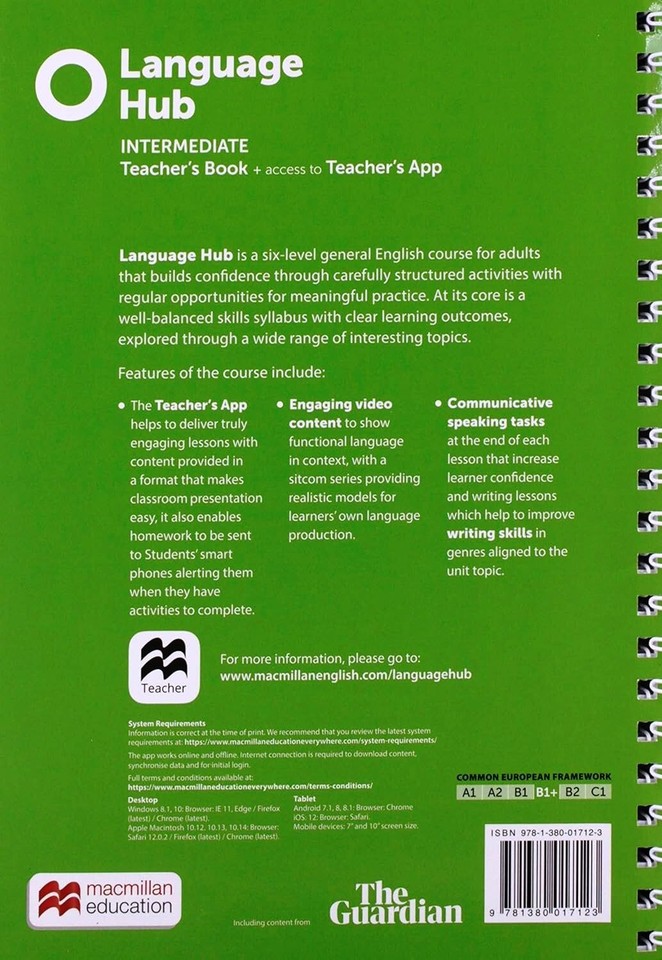 Macmillan LANGUAGE HUB Intermediate B1+ Teacher's Book with Access to ...