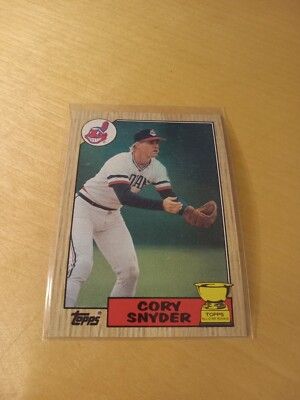 1987 Topps #192 CORY SNYDER Cleveland Indians ROOKIE Baseball Card, OF ...