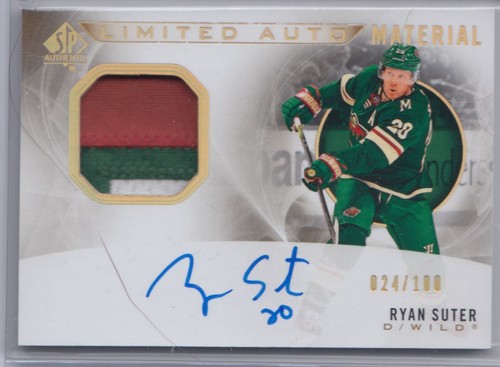2020-21 SP Authentic Limited Materials Patch Autograph Ryan Suter Auto ...