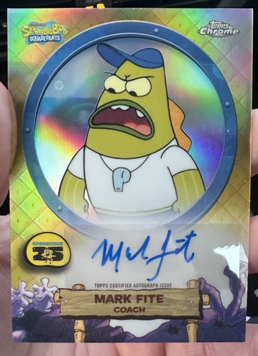2025 Topps Chrome SpongeBob Coach Mark Fite Auto | eBay