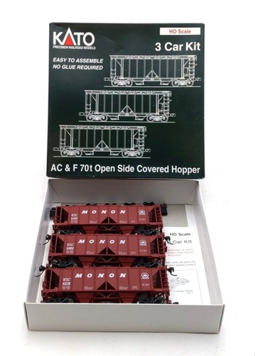 Kato 38-0204 HO Scale Monon ACF Hopper Car Set (3) LN/Box | eBay