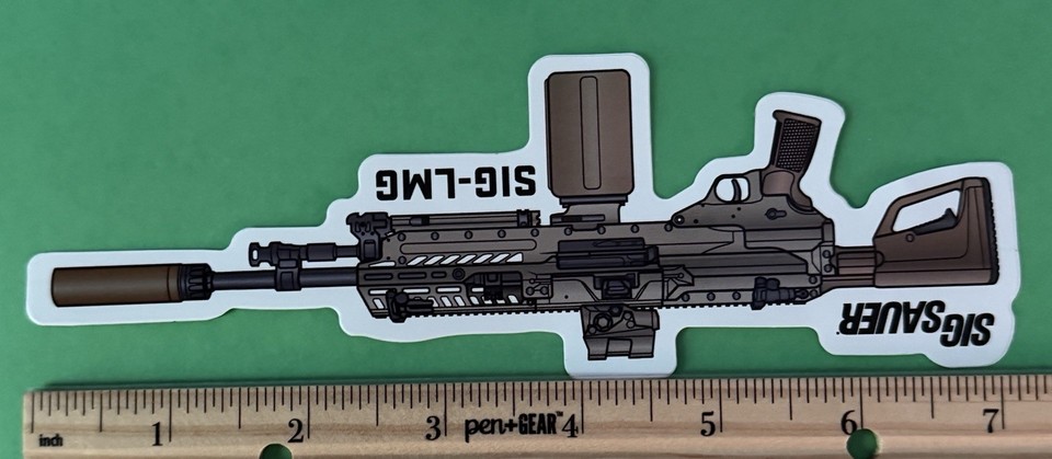 SIG SAUER SIG-LMG LIGHT MACHINE GUN STICKER - Belt Fed Firepower - New ...
