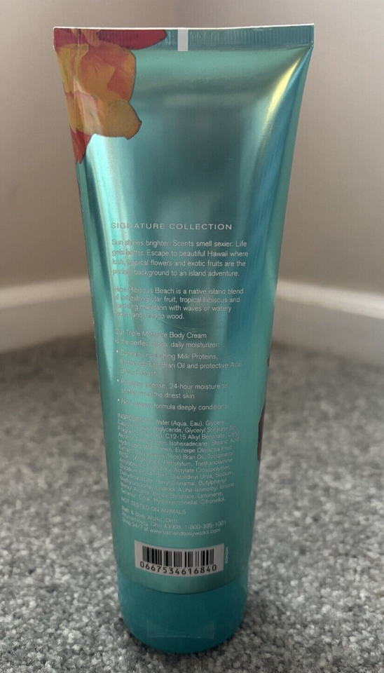 Bath & Body Works Maui Hibiscus Beach Triple Moisture Body Cream 8 oz ...