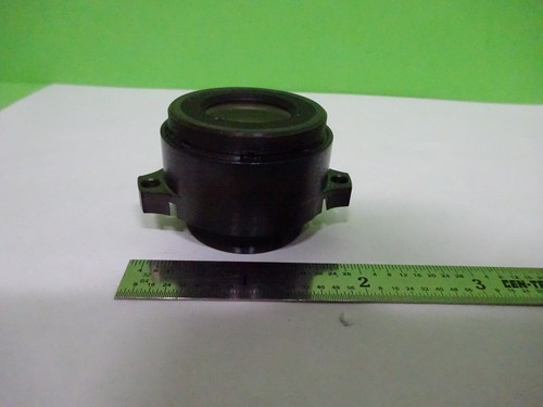 MICROSCOPE PART POLYVAR REICHERT LEICA BRASS MOUNTED LENS OPTICS AS IS ...