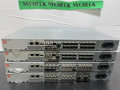 Brocade 300 SAN FC Fibre Channel Switch 8/24 24 Active Ports BR-360 ...