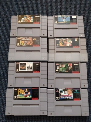Lot of 8 Sports Games (Super Nintendo Entertainment System) | eBay