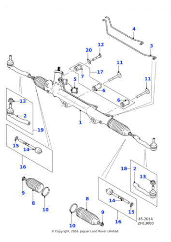 Jaguar Xk Xf Xj F-Type Tie Rod Kit C2D47149-M | eBay