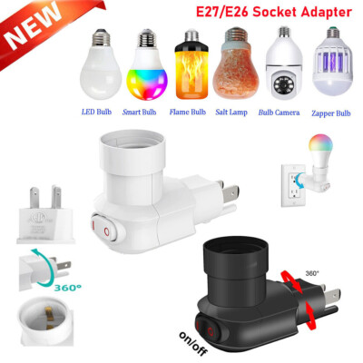 Plug in Light Socket Outlet to Light Bulb 3-Prong Outlet Socket Adapter 360° E27 | eBay