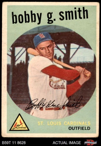 1959 Topps #162 Bobby Gene Smith Cardinals 2 - GOOD | eBay