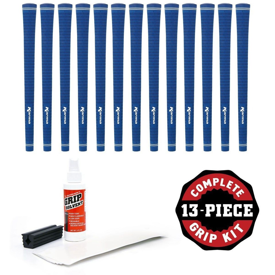 Blue Golf Grips Karma Velour Tour Velvet Blue MIDSIZE Grips-Sets (5 to ...
