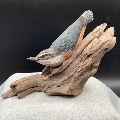 Lester Braddock White Breasted Nuthatch Hand Carved Resin Bird Vtg 1979 ...