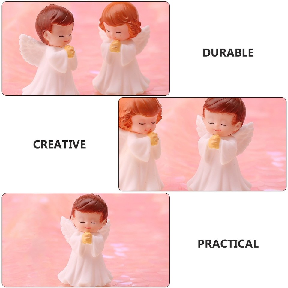 3 Pcs Hand-painted Figurine Ornament Angels Figurines for Friends | eBay UK
