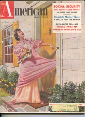 MAG: American Magazine 4/1955-Hugh b Cave-pulp fiction-classic car ads ...