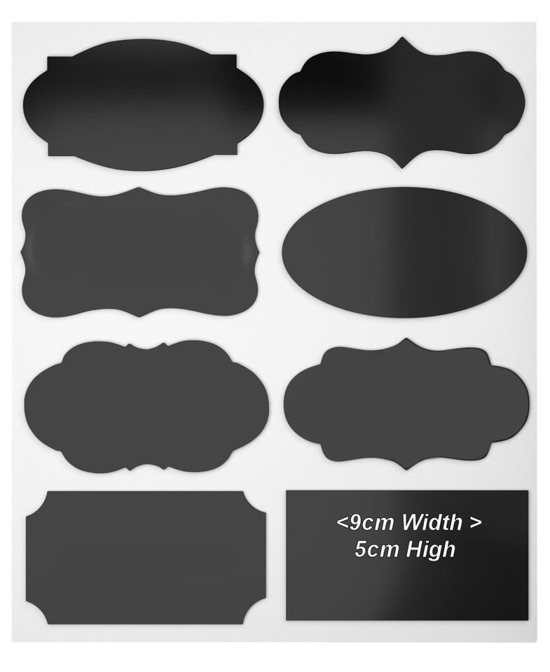 48 Chalkboard Stickers Bottle Kitchen Glass Bottles Jar Labels Decal ...