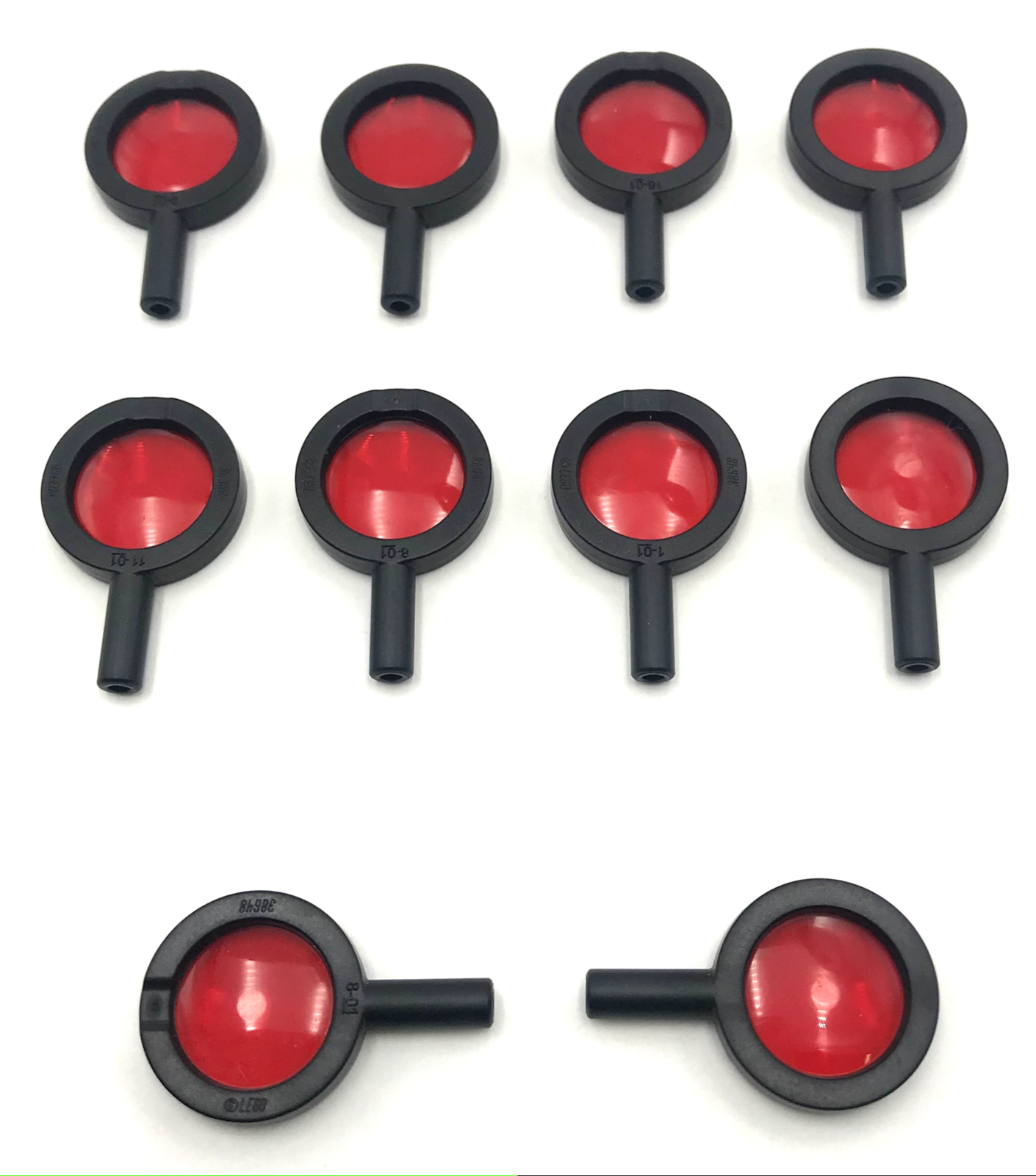 Lego 10 New Black Minifig Utensil Magnifying Glasses Thick Frame Pieces ...