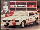 VRHTF NHRA VTG COOL BRUCE LARSON USA-1 CAMARO FUNNY CAR 3.5" x 5.5 ...