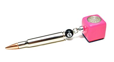 Silver Bullet Pocket Chalker w/ Scuffer Pool Billiard Cue Accessory ...