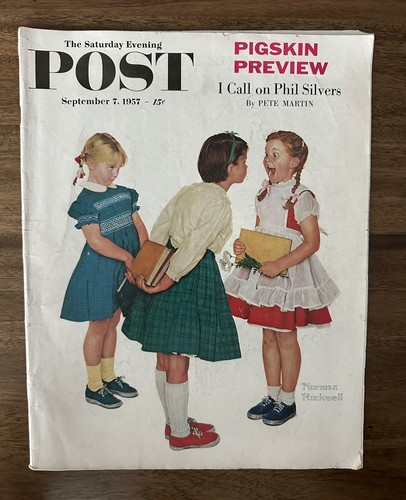 VTG SATURDAY EVENING POST September 7, 1957 NORMAN ROCKWELL Cover ...