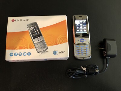 LG Shine II (AT&T) GD710 Brushed Silver World Slider Cell Phone W/ Box ...