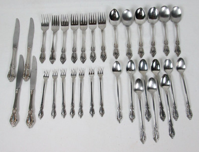 33 Pc. Oneida Raphael Distinction Deluxe HH Stainless Flatware. | eBay