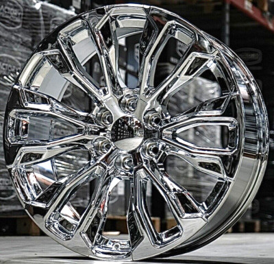 24" Chrome OE replica 14025 wheels fits 2025 Chevy High Country ...