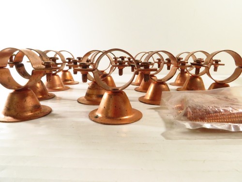 Lot of 14 NEW 1" Copper Clad Van Hanger (Model# 606-4) w/ Wood Screws ...