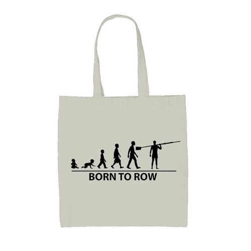 Born To Row - Canvas Tote Bag - Rower Rowing Canoe Canoeing Paddle Love ...