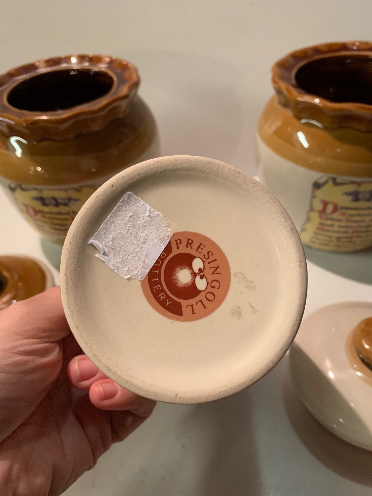 Presingoll Pottery Cornish Piskey Trio Of Lidded Jars | eBay