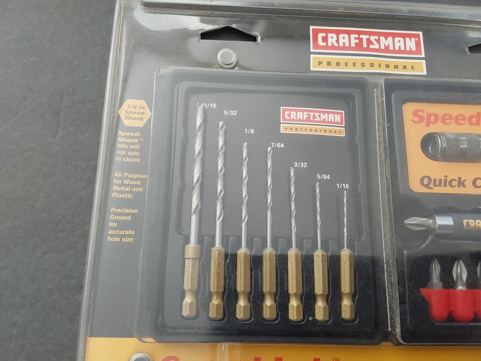 NOS NEW SEALED Craftsman Screwdriver 30pc Speed-Lok Drill Driver Set ...